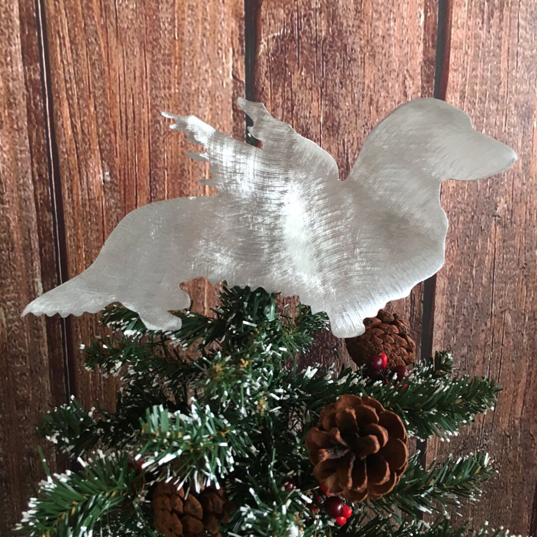 Dachshund Angel, Long Haired, Weiner Dog, Christmas Tree Topper, Wreath ...