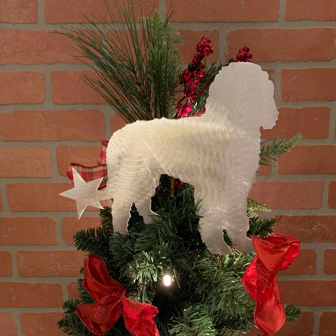 Golden Doodle Dog Tree Topper With Star Holiday Decoration - Etsy
