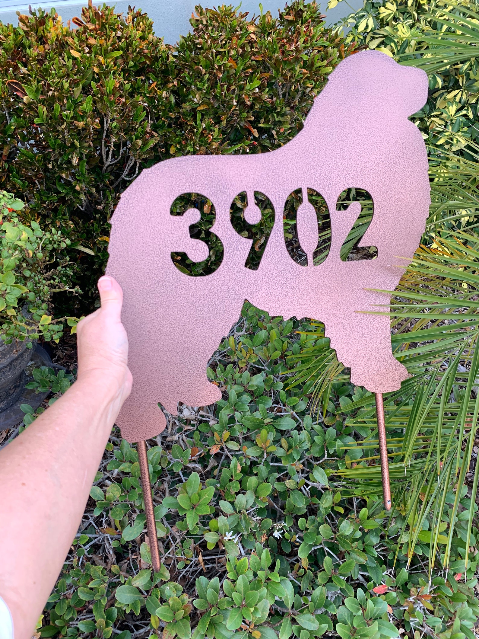 Great Pyrenees Metal Yard Sign Personalized House Number or | Etsy