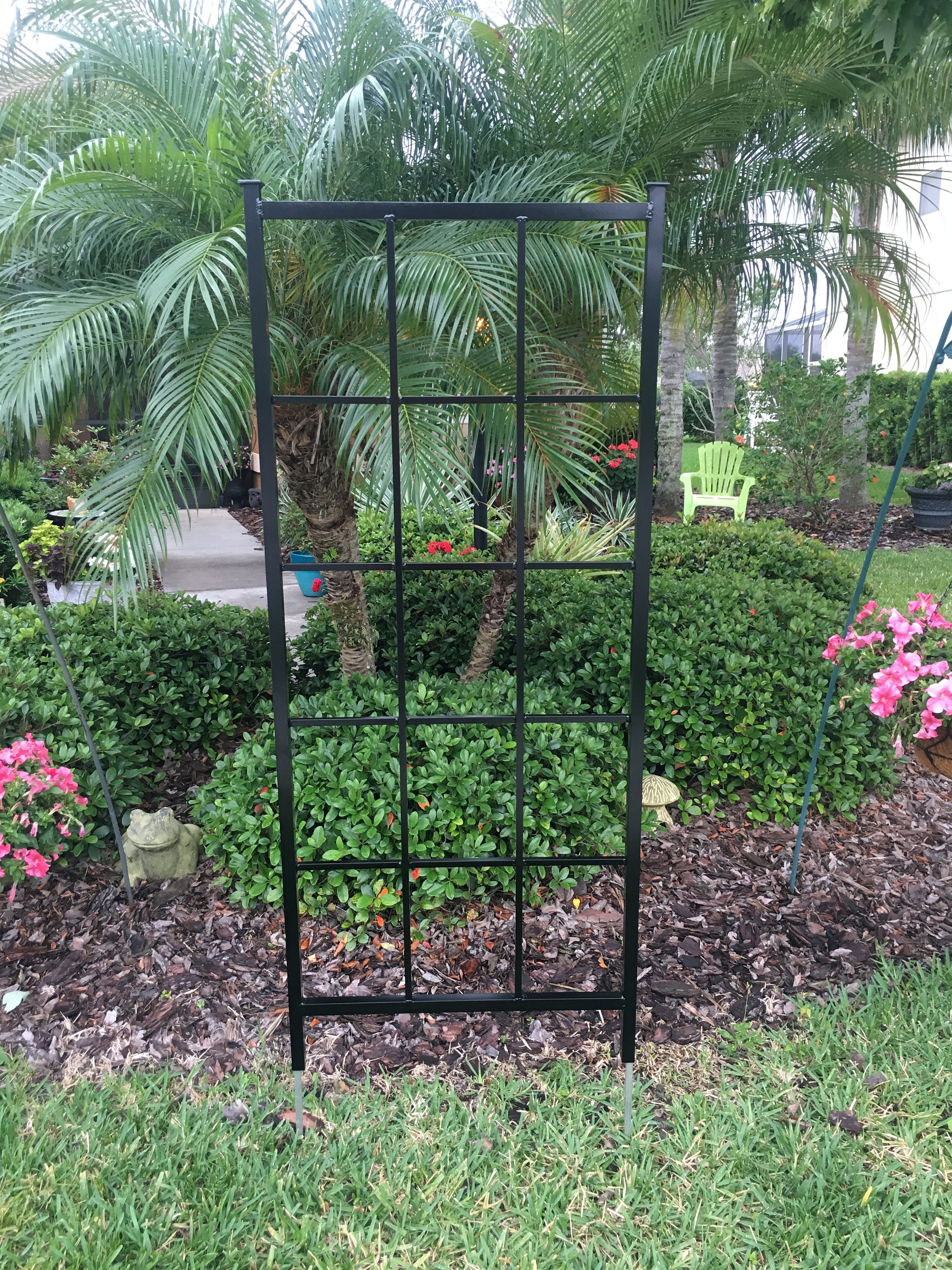 Classic Metal Garden Trellis, Plant Trellis, All Aluminum, Handmade, 65 ...