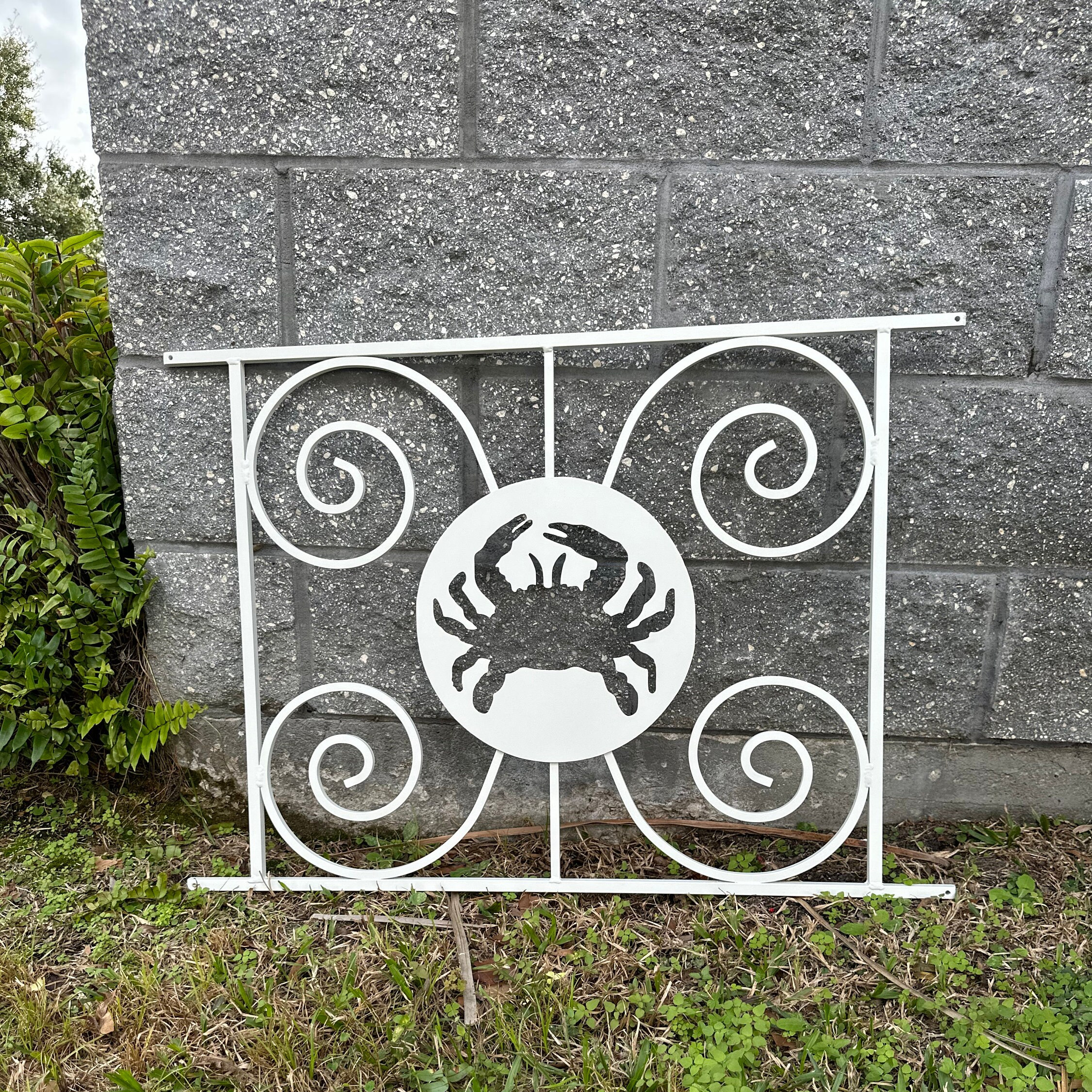 Screen Door Grille, Crab Design, Handcrafted, Metal, Powder Coat Your ...