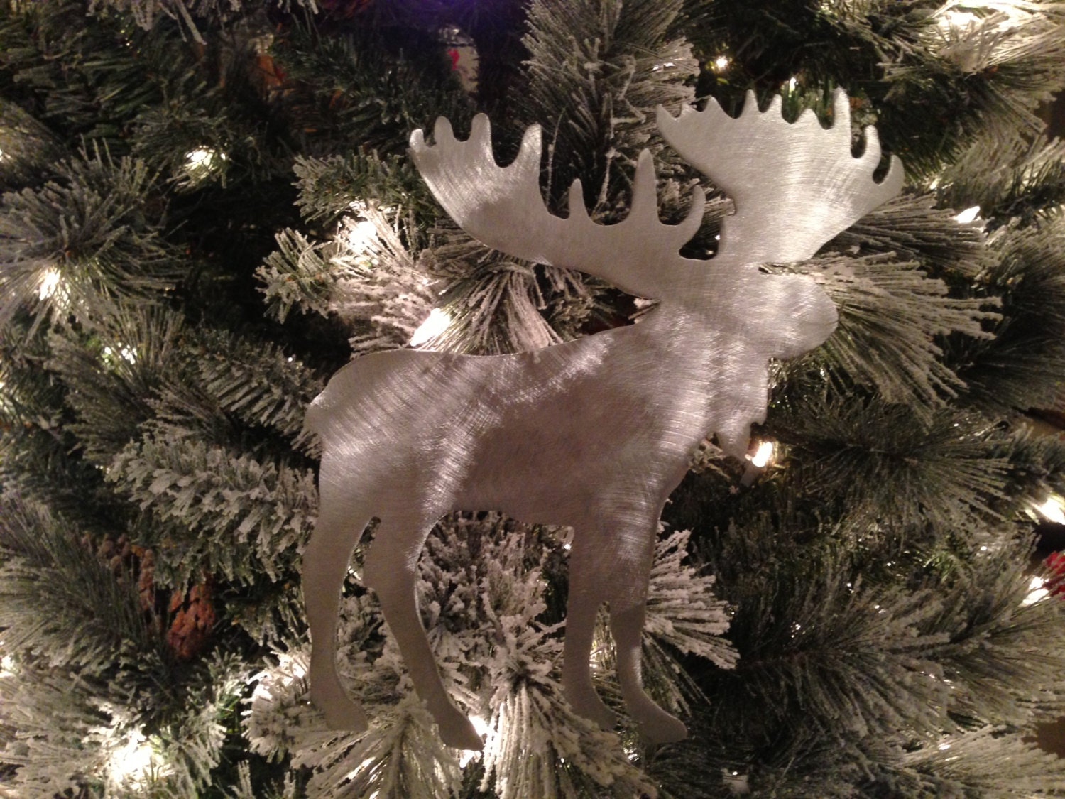 Moose Handcrafted Metal Christmas Tree Topper, Holiday Decoration, Wall ...
