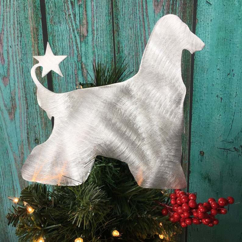 Afghan Hound Dog Tree Topper Holiday Decoration Aluminum - Etsy