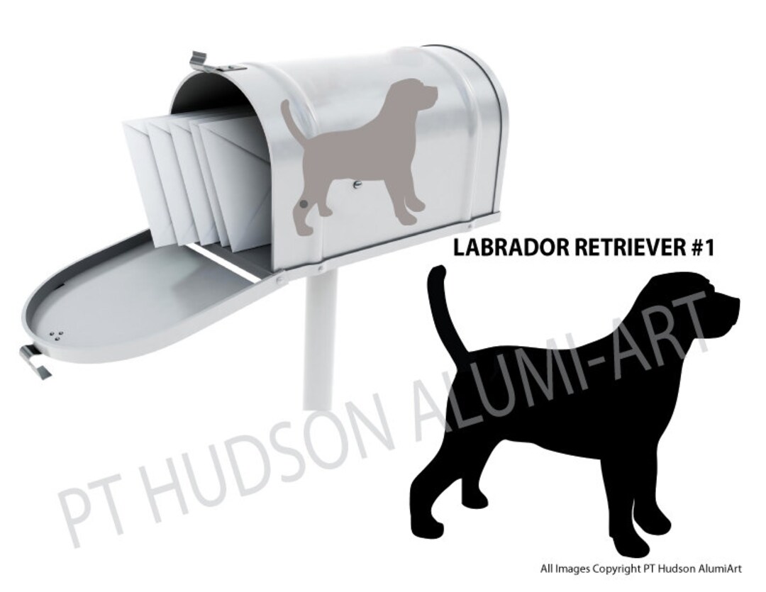Metal Labrador Retriever Mailbox Flag, Lab, Dog, Aluminum, Will Not ...