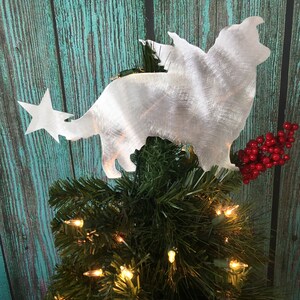Shetland Sheepdog, Angel Dog, Star, Silhouette, Metal, Christmas Tree ...