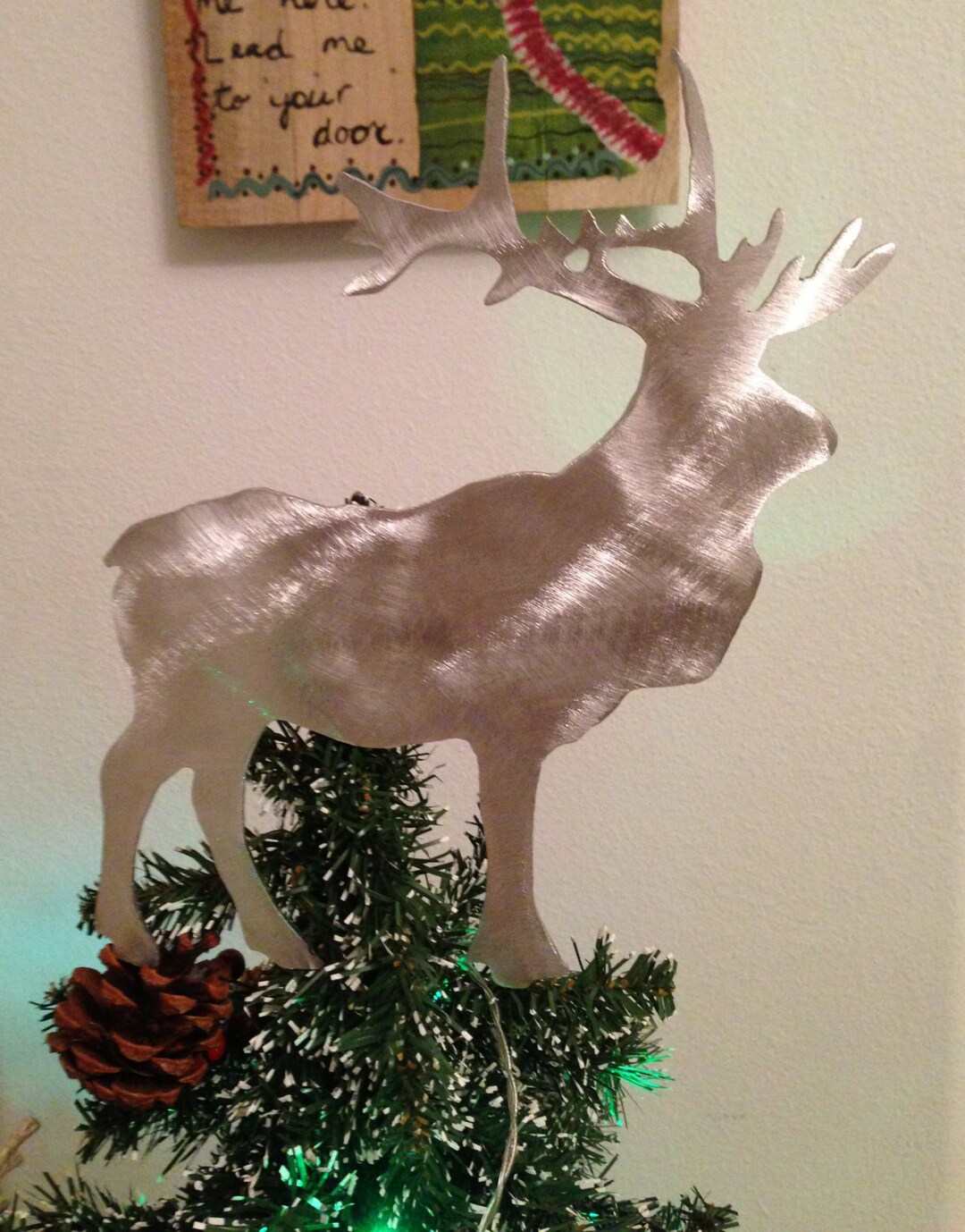 Elk Handcrafted Metal Tree Topper, Holiday Decoration, Wreath ...