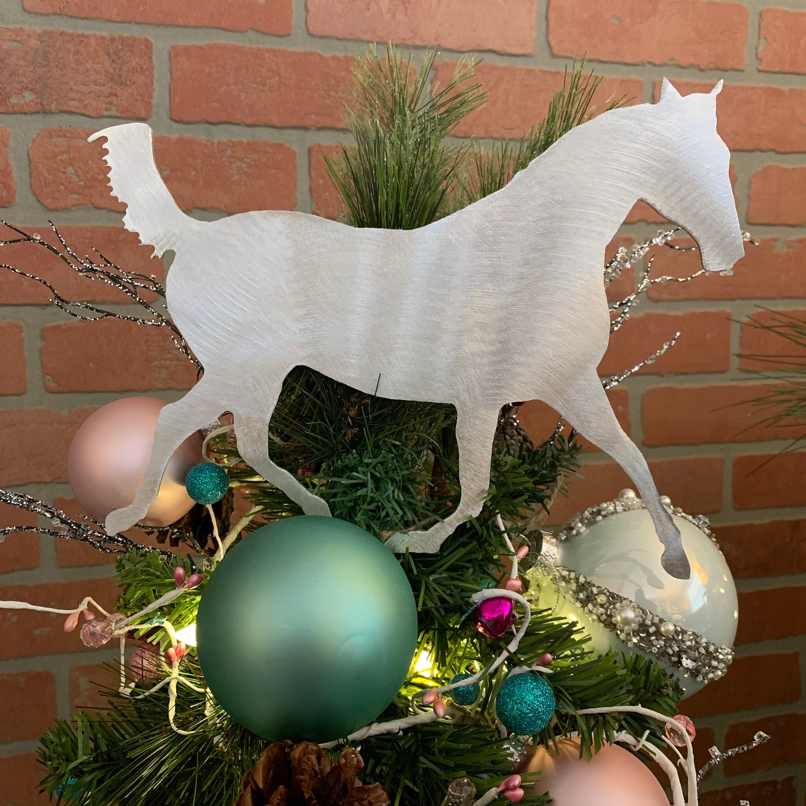 Horse Wall Art Christmas Tree Topper Wreath Decoration - Etsy