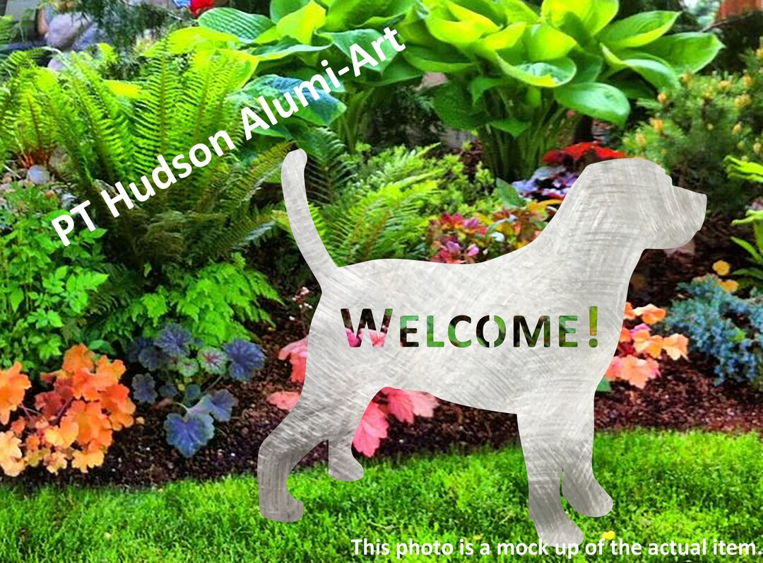 Labrador Retriever, Welcome or Name Sign, Dog Silhouette, Lab, 17.25 ...