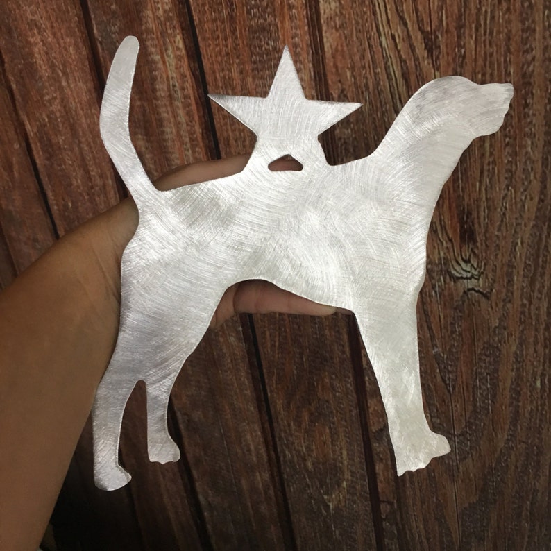 American Foxhound With Star Metal Dog Tree Topper Holiday - Etsy