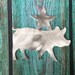 Pig, Christmas Tree Topper, Wreath Decoration, Holiday Decoration, Wall ...