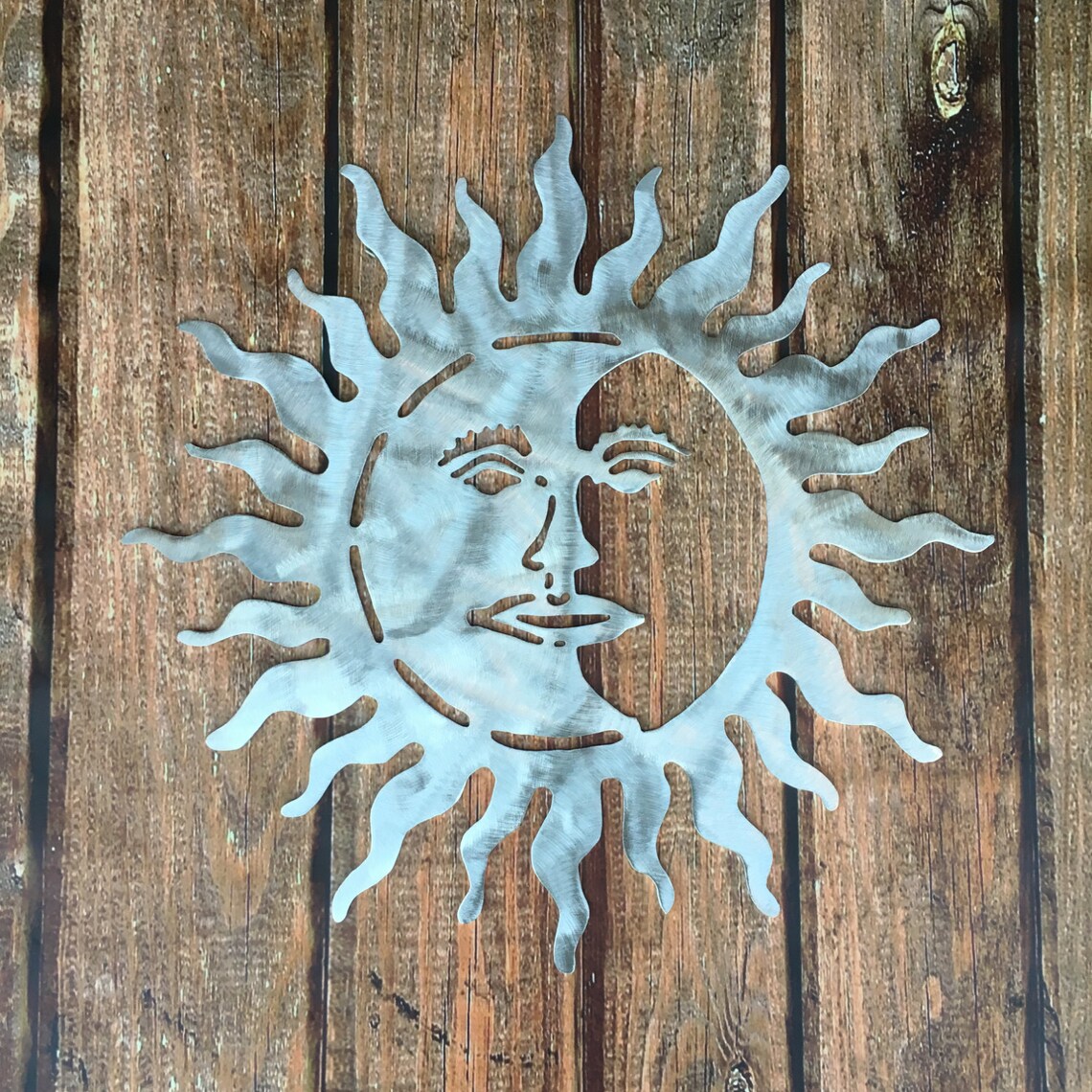 Sun, Metal Art, Wall Hanging for Indoor or Outdoor, Aluminum, Large 30 ...