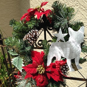 French Bulldog Star Dog Tree Topper, Holiday Decoration, Aluminum ...