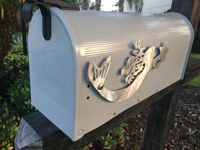 Mermaid Mailbox Flag, Metal Mermaid With Starfish, Listing is the ...