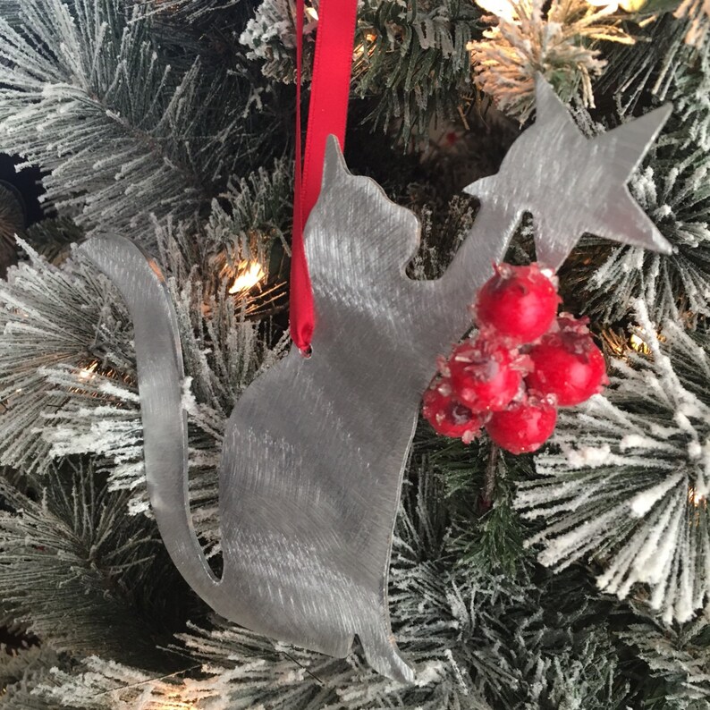 Kitty Cat Holiday Ornament Christmas Ornament Handcrafted - Etsy