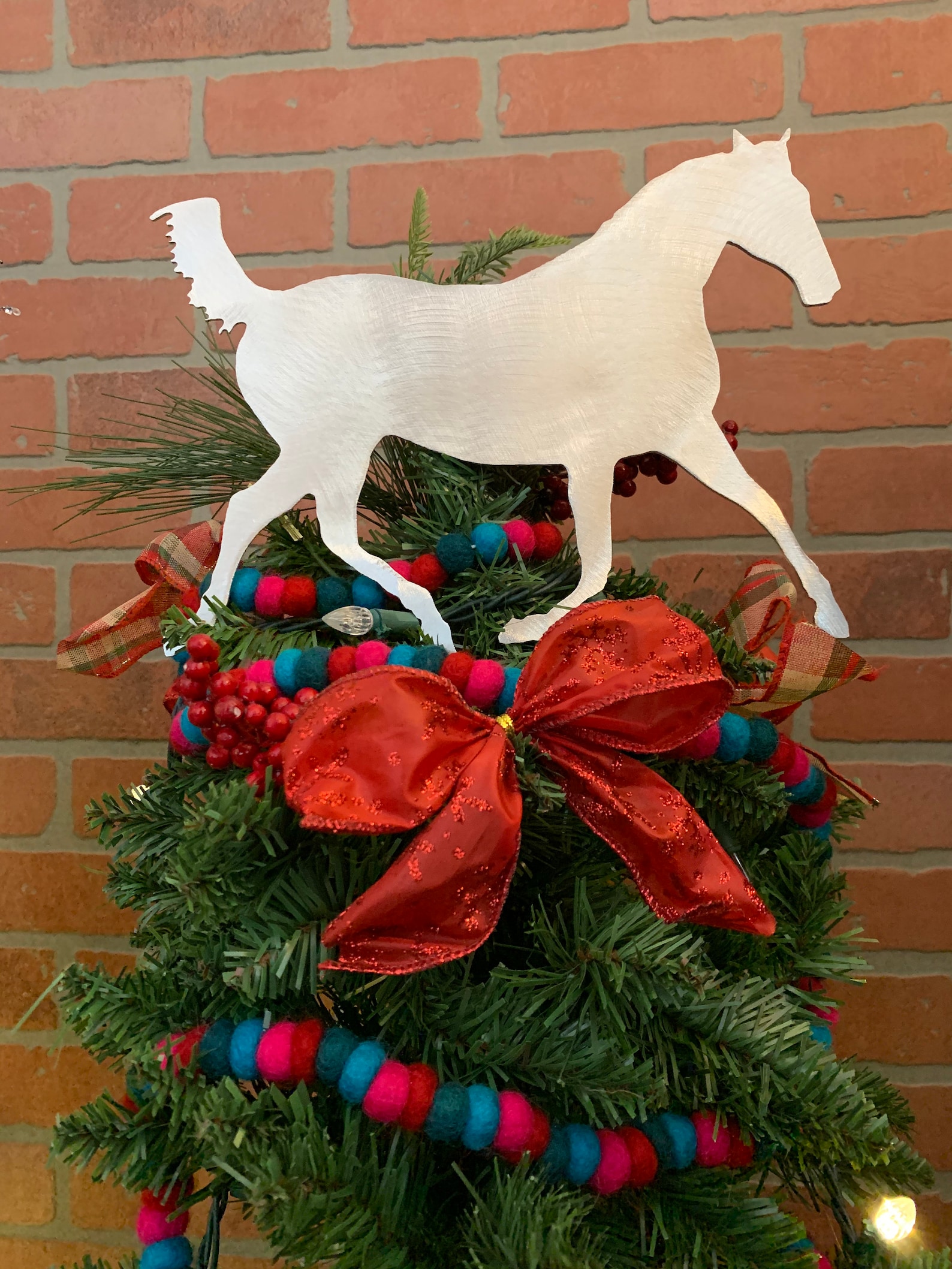 Horse Wall Art Christmas Tree Topper Wreath Decoration - Etsy