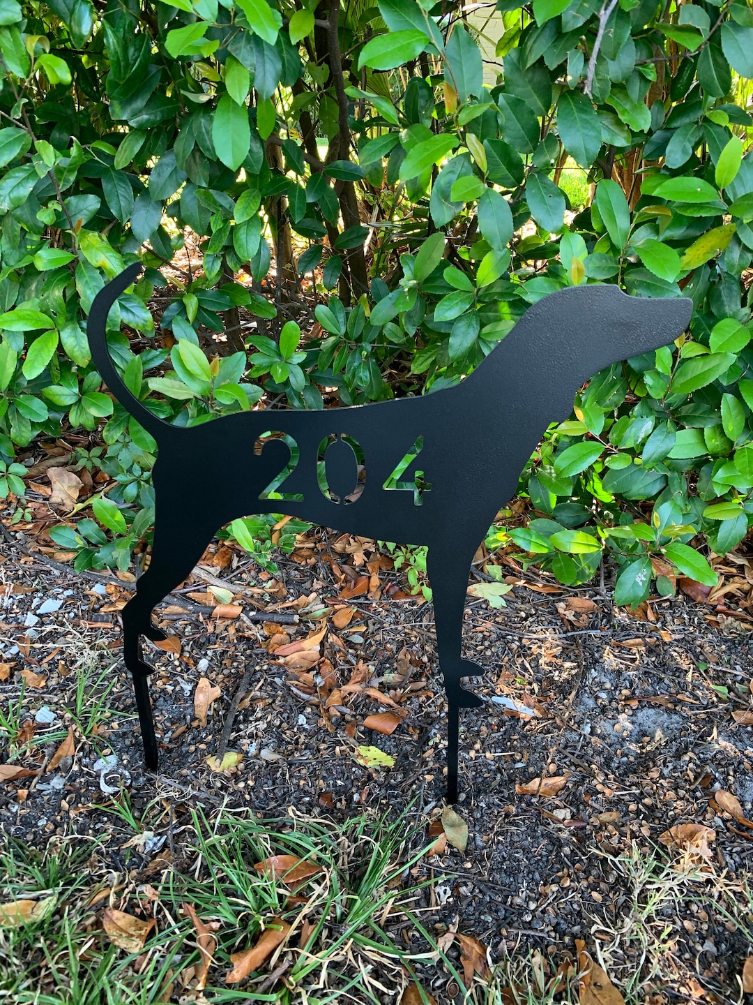 Metal Plott Hound Dog Sign, Personalizable House Number or Any Text, 17 ...