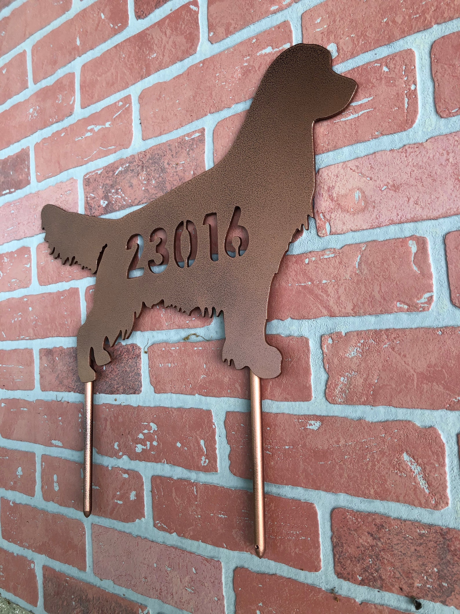 Golden Retriever, Unique and Beautiful House Number Sign, Dog ...