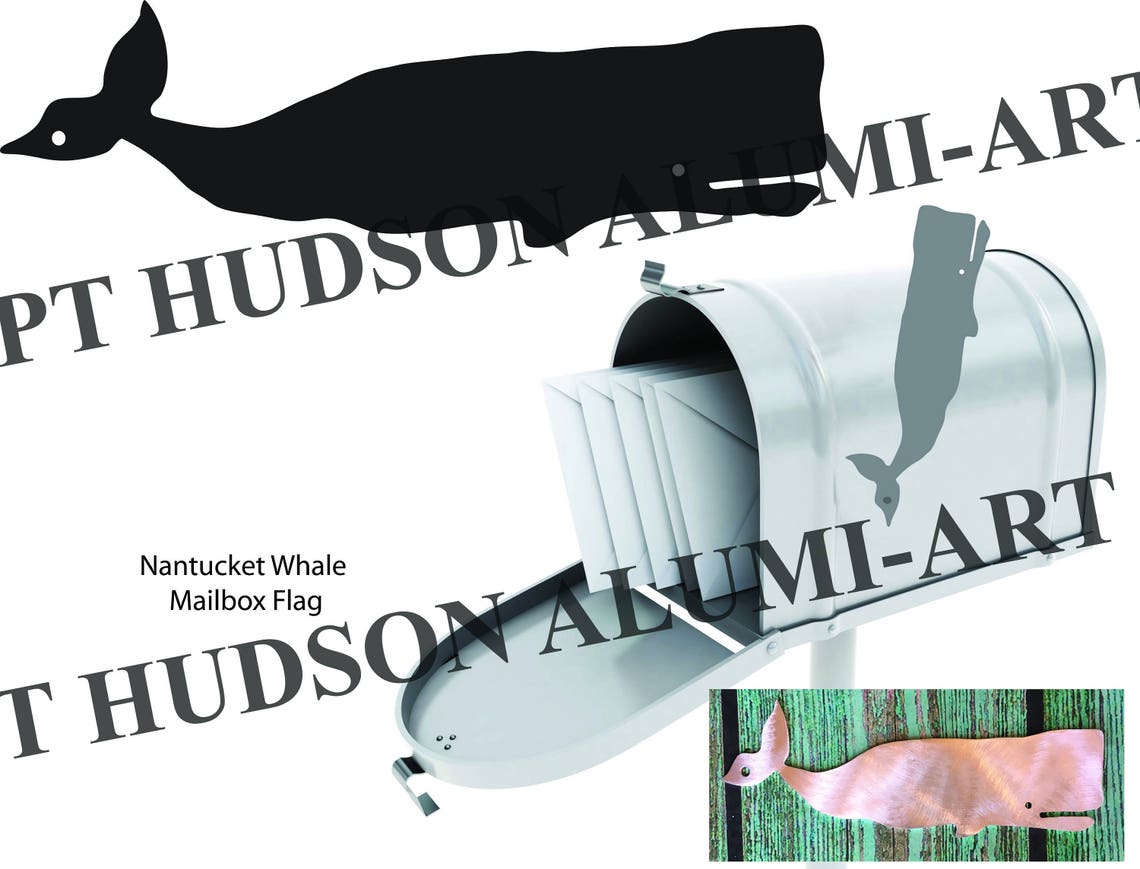 Metal Nantucket Whale Mailbox Flag Aluminum Will Not Rust - Etsy