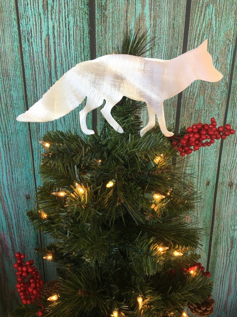 Fox Tree Topper Wall Hanging or Yard Stake Handcrafted | Etsy
