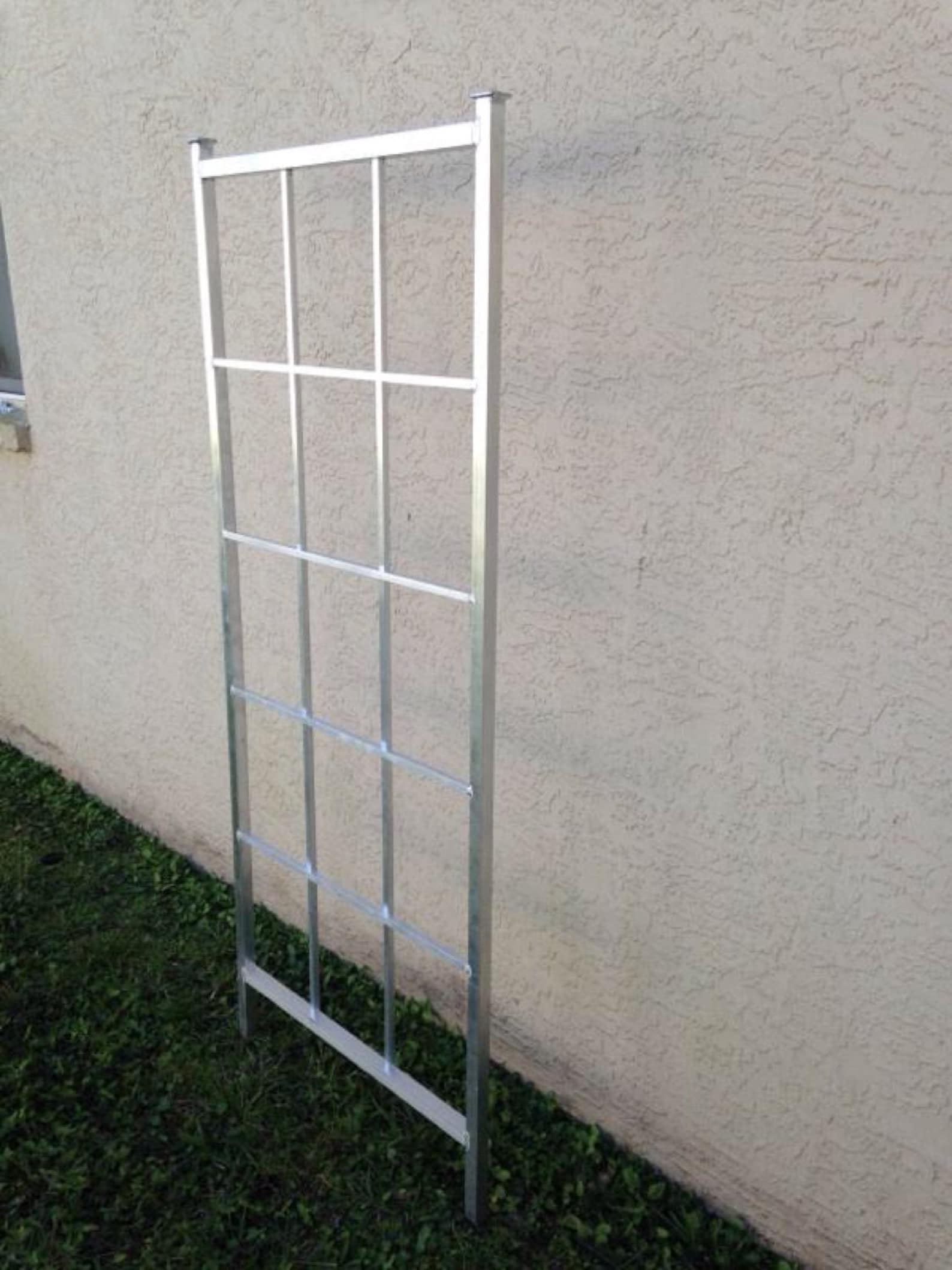 Classic Metal Garden Trellis, Single Trellis Panel, Aluminum, Handmade ...