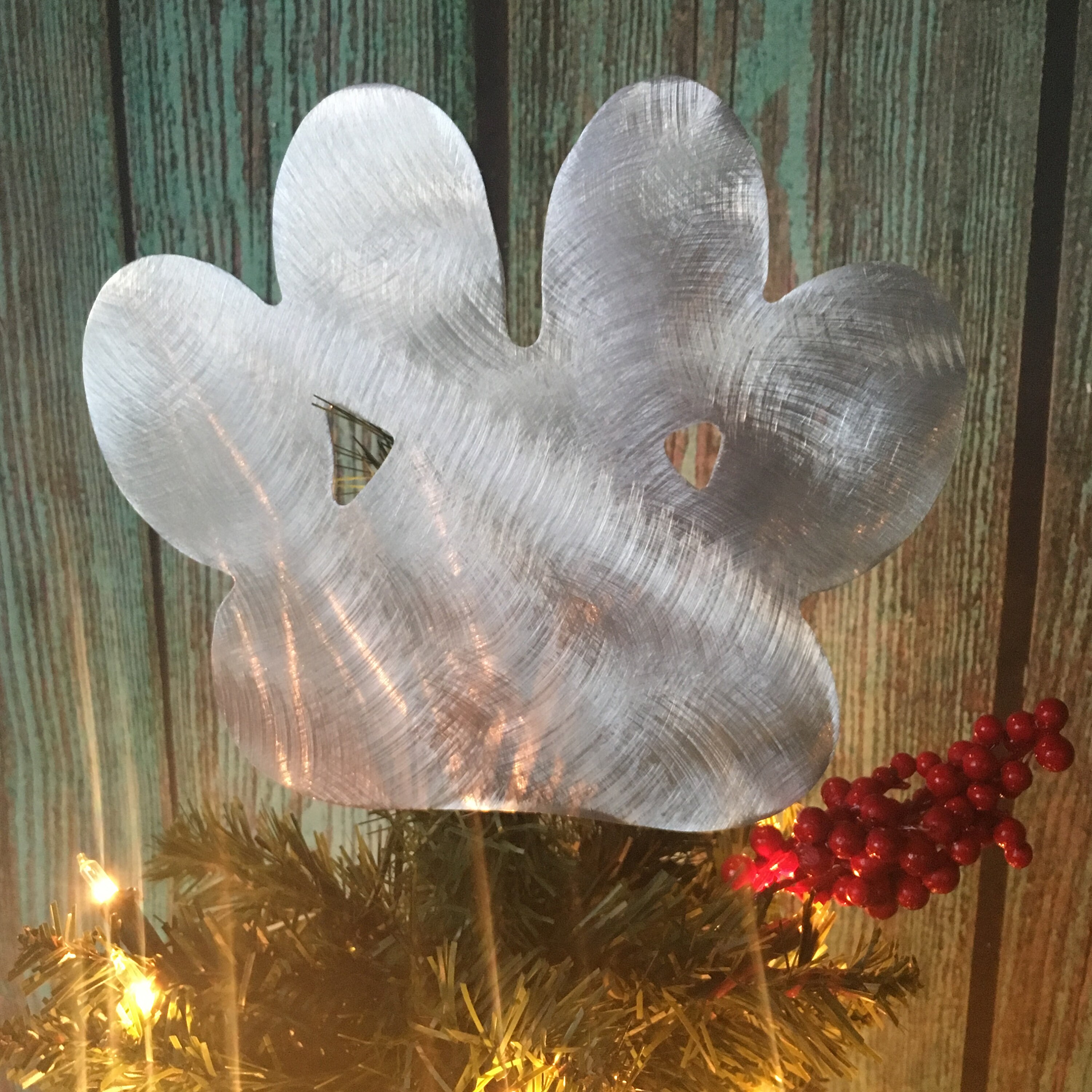 Paw Print Tree Topper Dog Christmas Holiday Decoration | Etsy