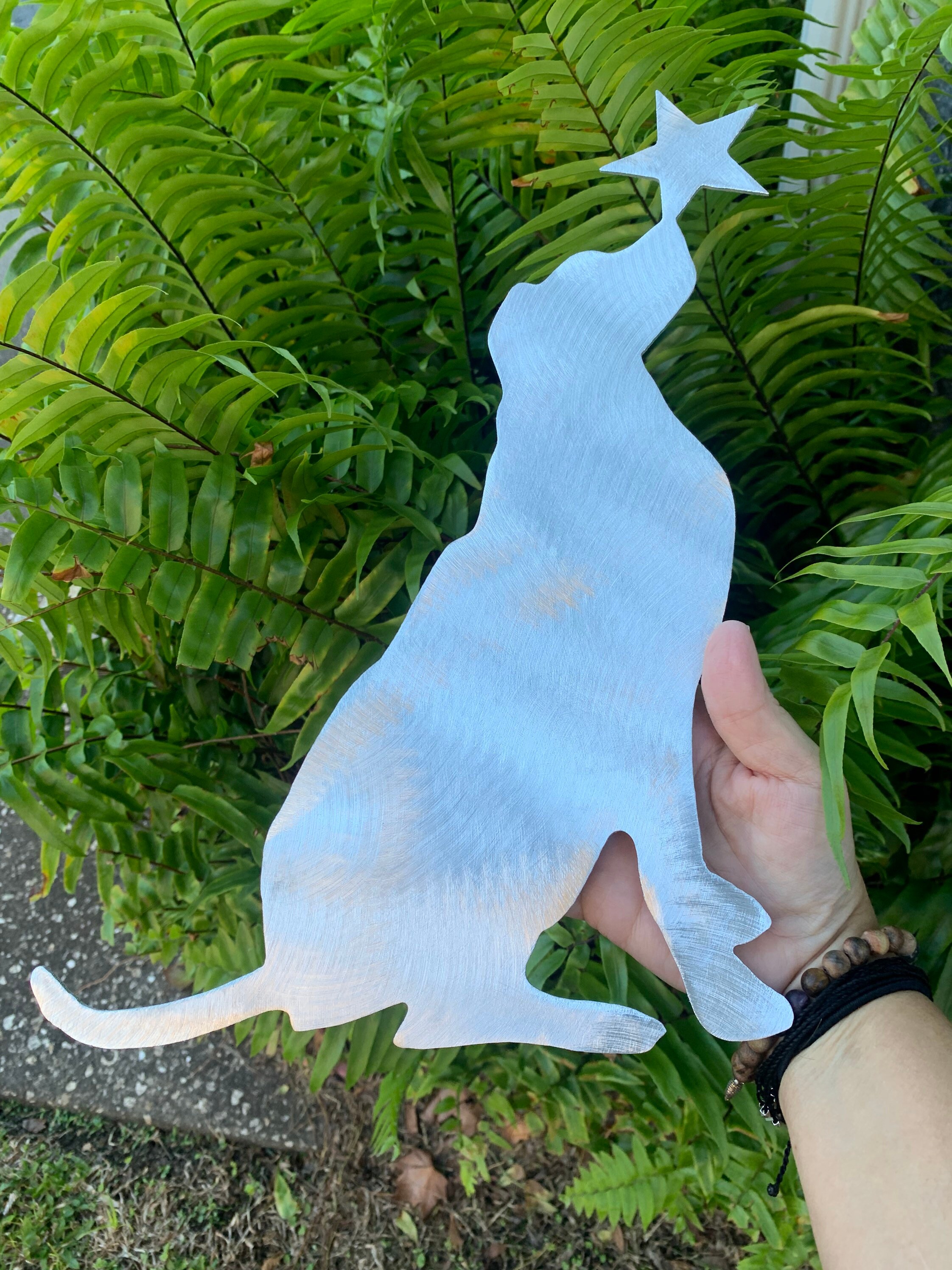 Labrador Retriever Dog Silhouette Star on Nose Garden | Etsy