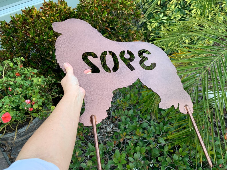 Great Pyrenees, Metal Yard Sign, Unique and Beautiful House Number Sign ...