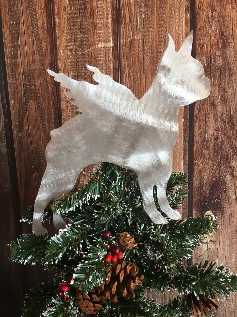 Boston Terrier Angel Dog Tree Topper Christmas Holiday - Etsy