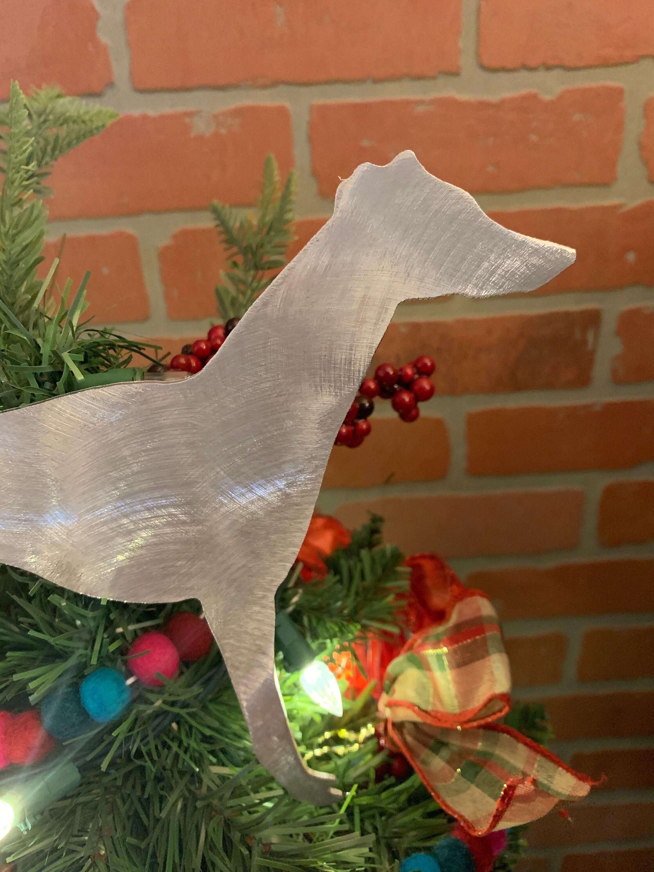 Greyhound Dog Christmas Tree Topper Holiday Decoration | Etsy