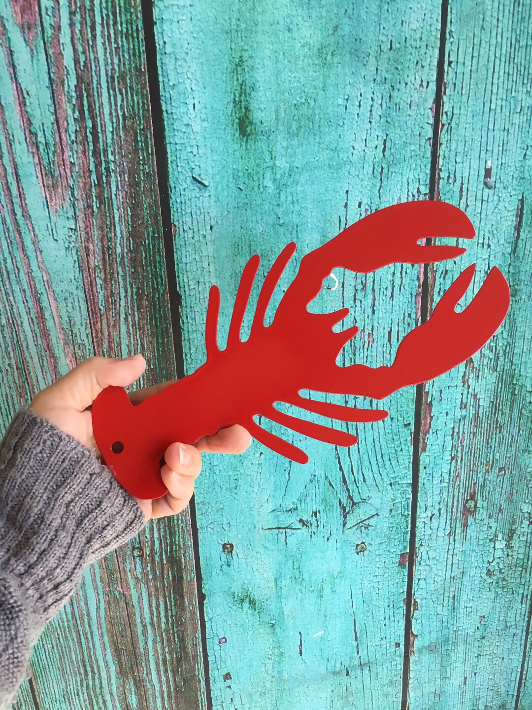 Lobster, Mailbox Flag, Metal, Aluminum, Powder Coated Red or Natural ...