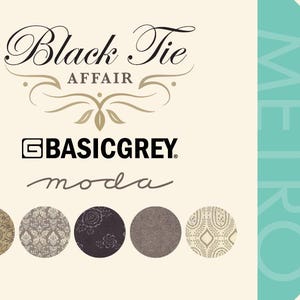 Black Tie Affair, Basicgrey, Cotton Fabric, Half Yard, 30425 14 - Etsy
