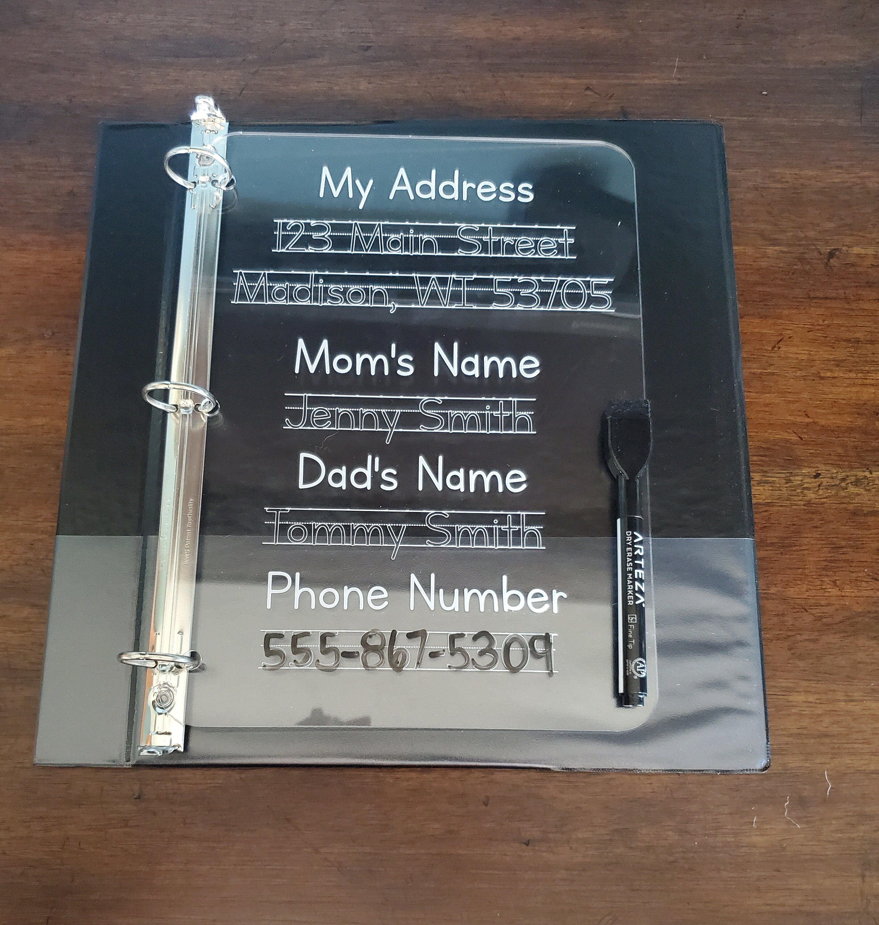 LEARN MY ADDRESS Tracing Board Child's Informational | Etsy