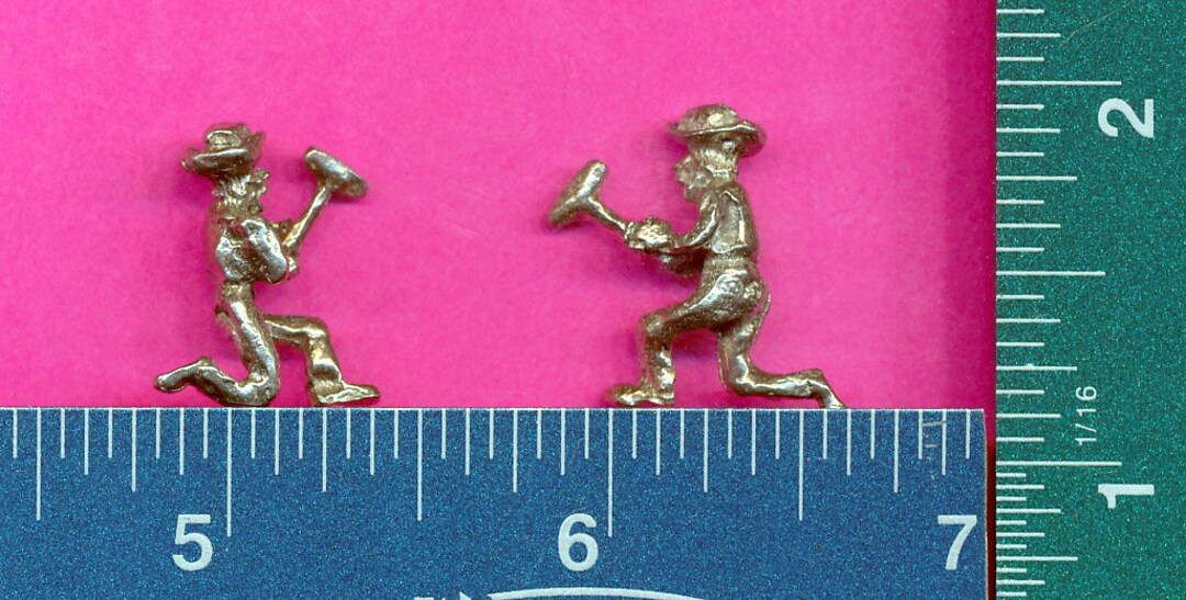 Lot of 10 Lead Free Pewter Miniature Miner Figurines - Etsy