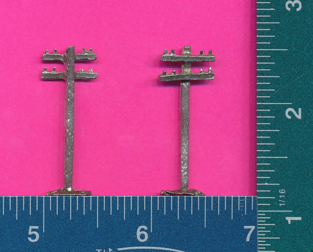 Lot of 10 Lead Free Pewter Miniature Utility Pole Figurines - Etsy