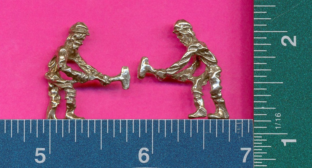 Lot of 10 Lead Free Pewter Miniature Miner Figurines - Etsy