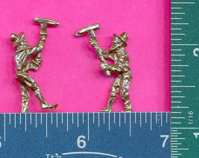 Lot of 10 Lead Free Pewter Miniature Miner Figurines - Etsy