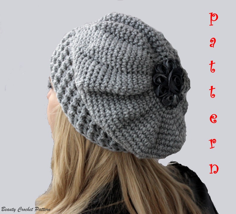 Crochet Pattern Crochet Slouch Hat Crochet French Beret Etsy