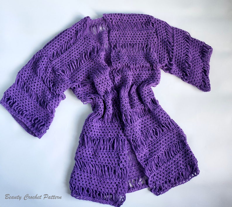 Boho Crochet Cardigan Crochet Cardigan Pattern Crochet Beach | Etsy