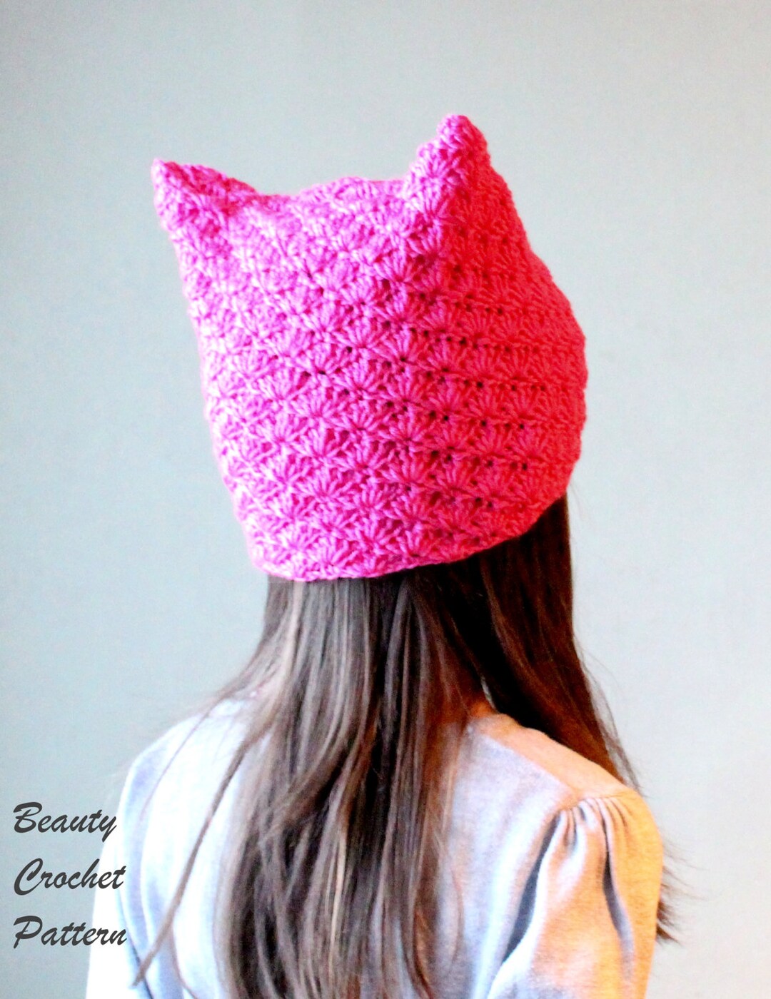 Pussyhat Pattern Crochet Pussycat Hat Pattern Pink Pussyhat Pattern Cat Ear Hat Pink Cat Ear