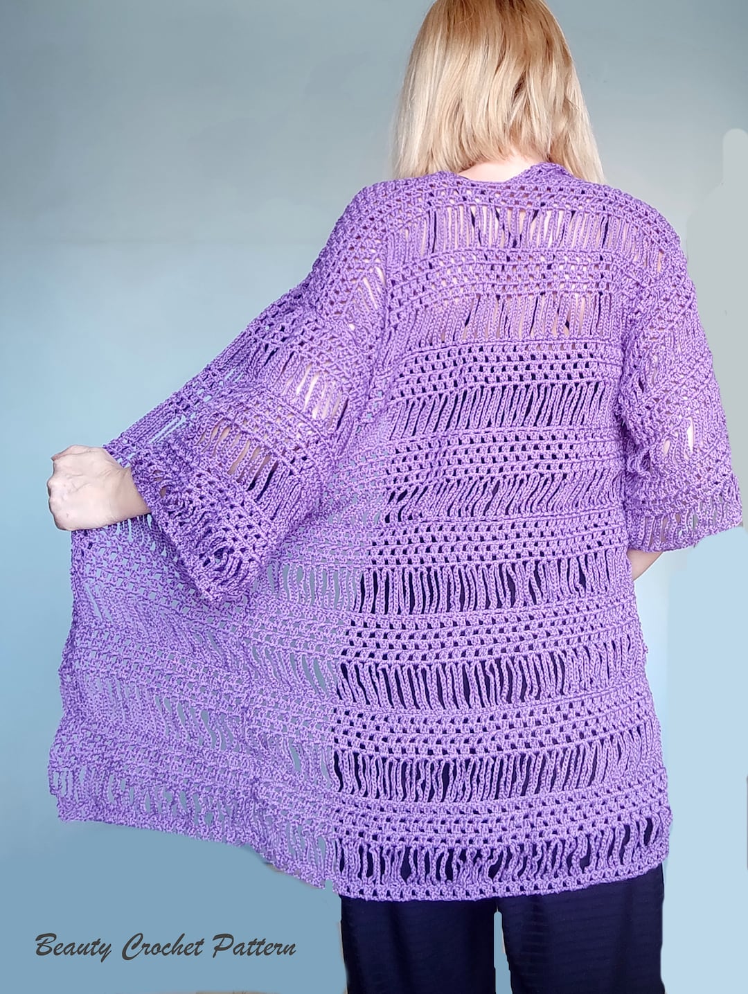 Boho Crochet Cardigan, Crochet Cardigan Pattern, Crochet Beach Cover up ...