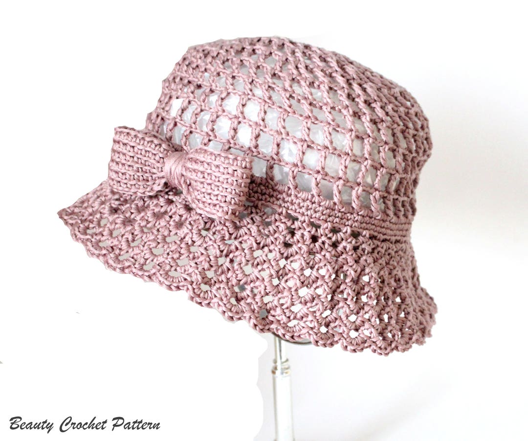 Crochet Summer Hat Patterns, Crochet Sun Hat Pattern, Summer Cloche Hat ...