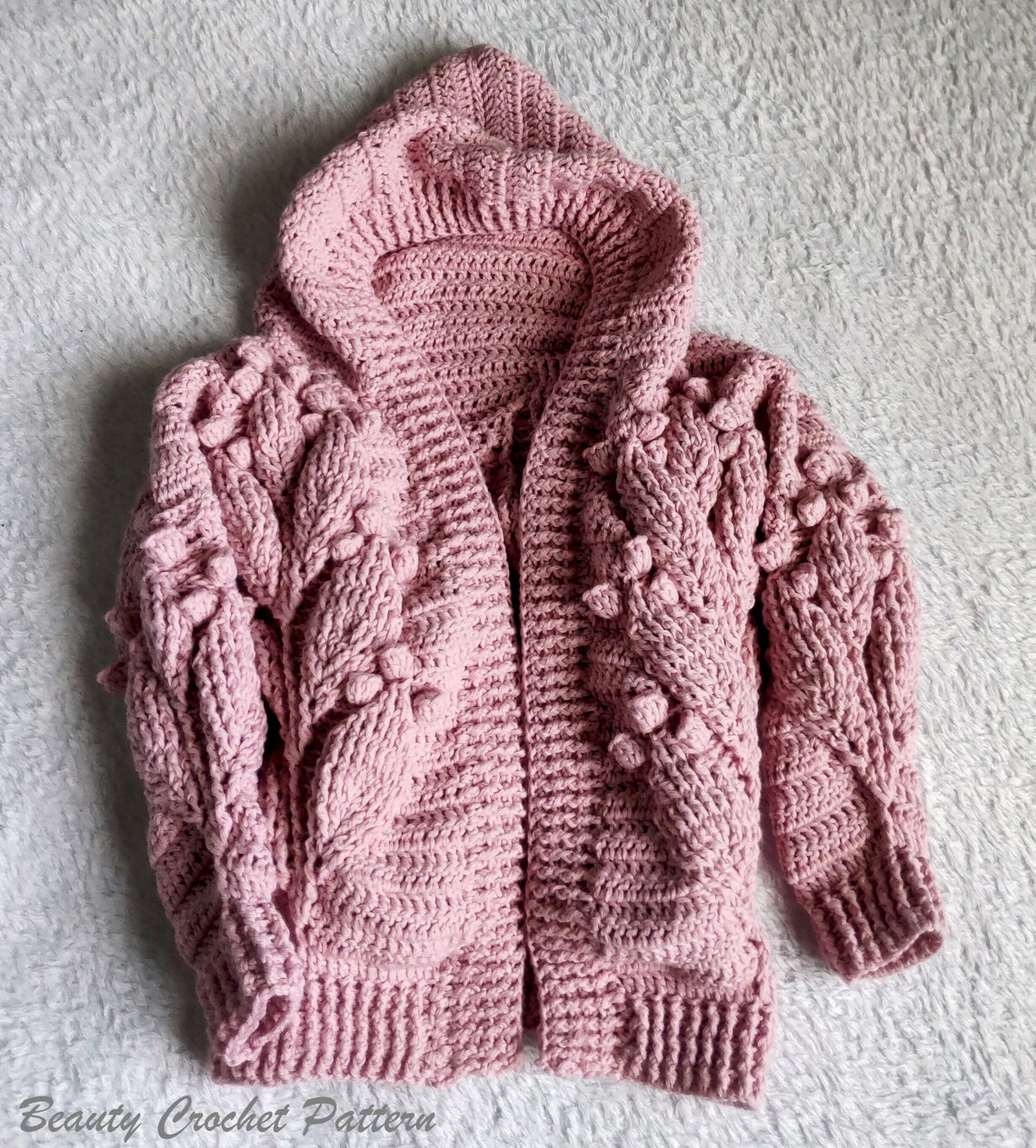 Crochet Hooded Cardigan Crochet Hooded Sweater Pattern Girl | Etsy
