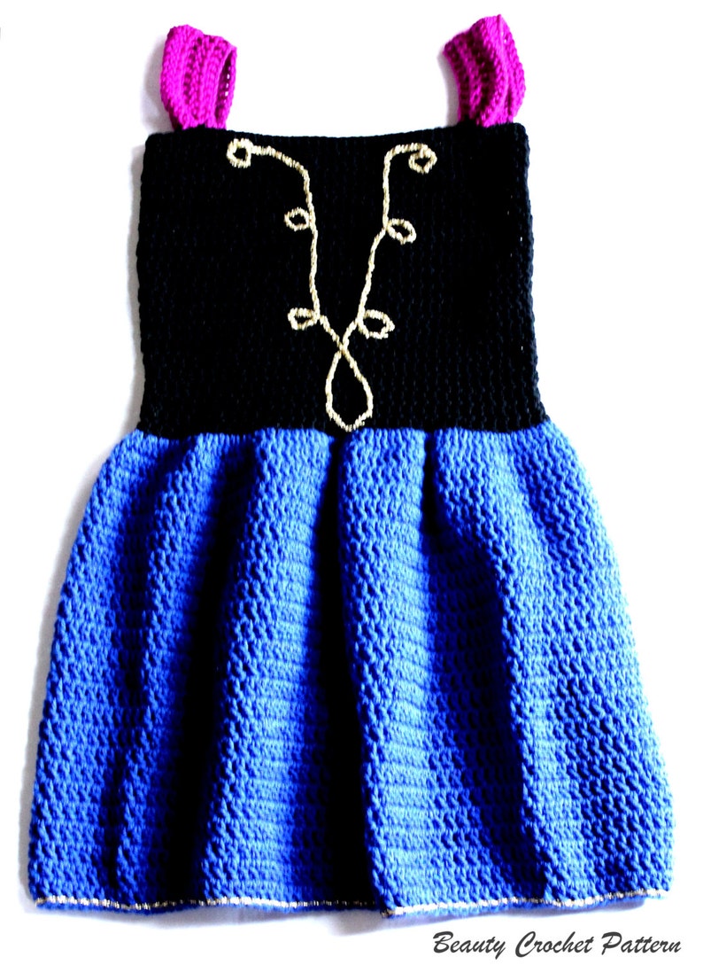 Crochet Anna Dress Pattern Princess Anna Frozen Dress Crochet - Etsy