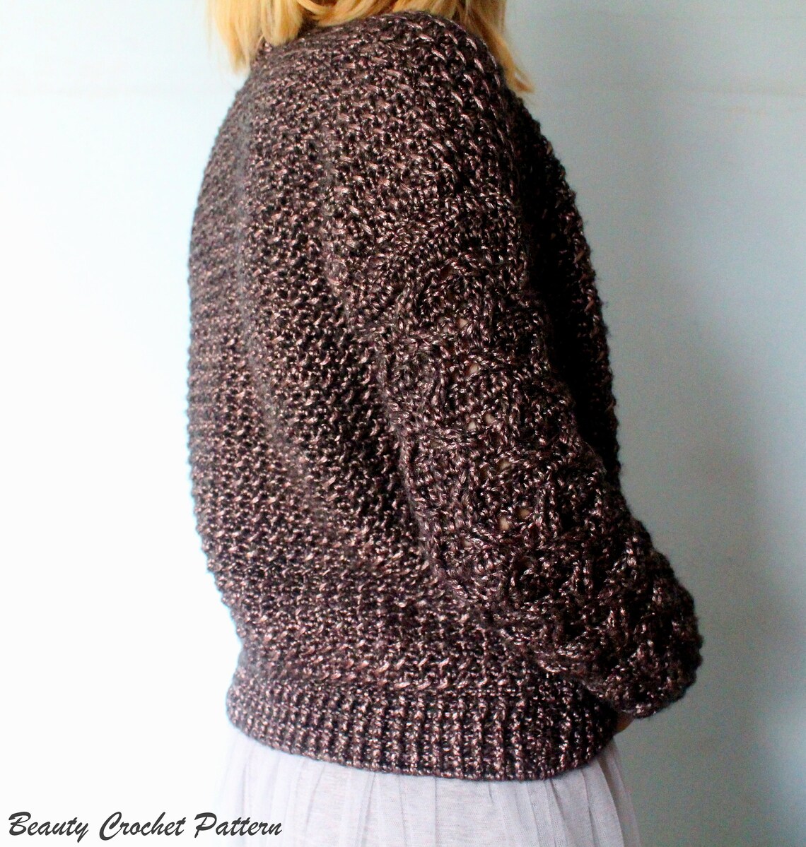 Crochet Cable Cardigan, Crochet Bomber Pattern, Crochet Open Cardigan ...
