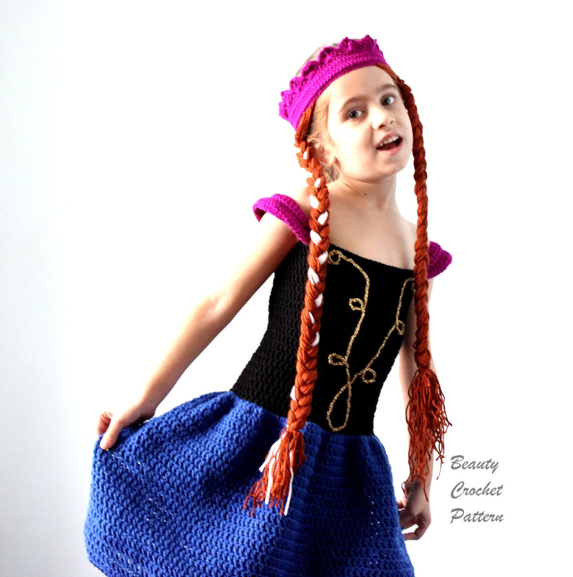 Crochet Anna Dress Pattern Princess Anna Frozen Dress Crochet - Etsy