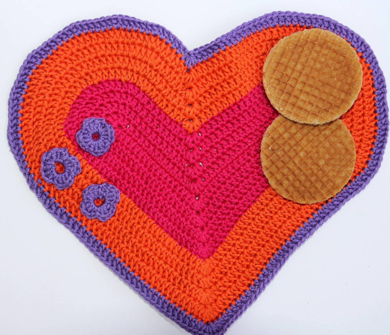 Crochet Heart Pattern Crochet Heart Potholder Pattern - Etsy