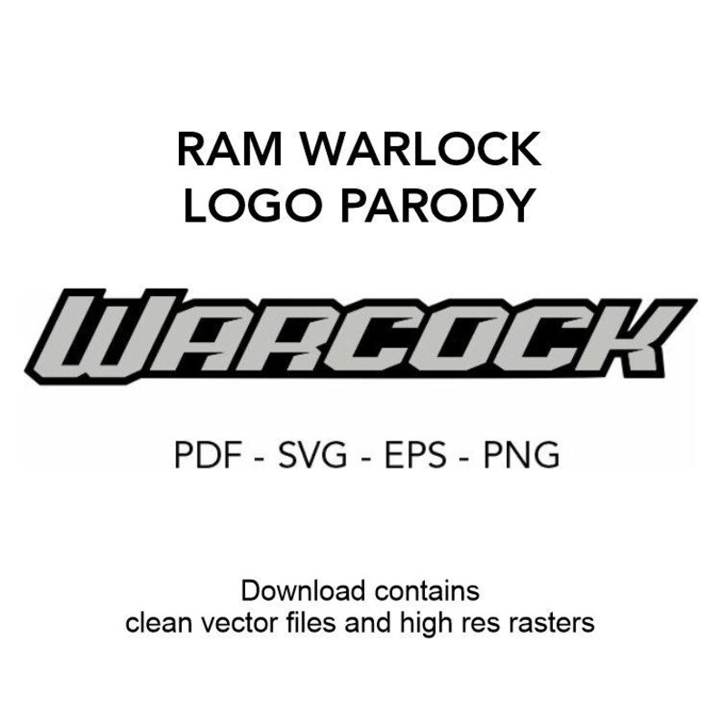 RAM Warlock Parody Logo Vector File - Etsy