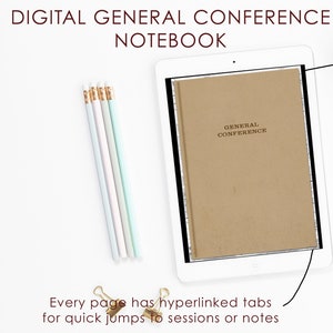 Digital General Conference Notebook Journal Workbook Notes for iPad ...