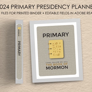 Bundle 2024 Primary Presidency Planner Both PRINT and SHEETS Come ...