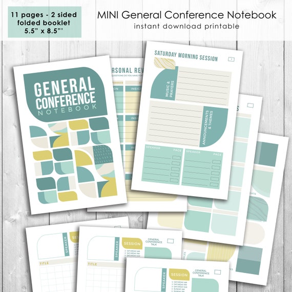 MINI General Conference Notebook Journal Workbook Notes | Etsy